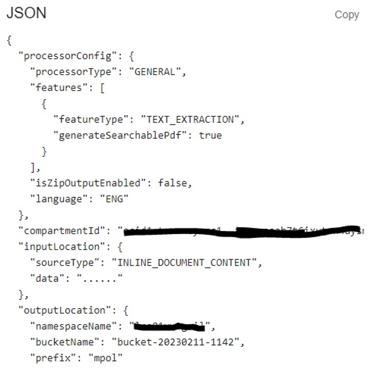 OCI Document Understanding